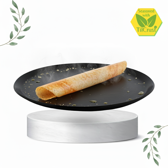 Trilonium Triple seasoned Iron Dosa Tawa Plate - 12 inches – TRILONIUM ...