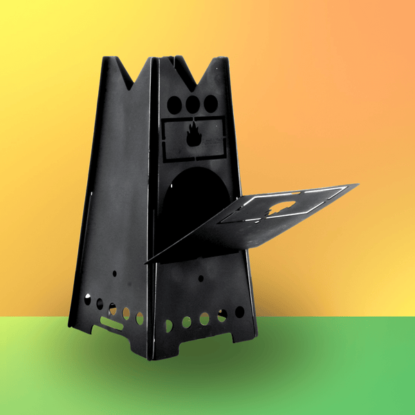 Trilonium Wood Fired Rocket Camping Stove mini – TRILONIUM | Cast Iron ...